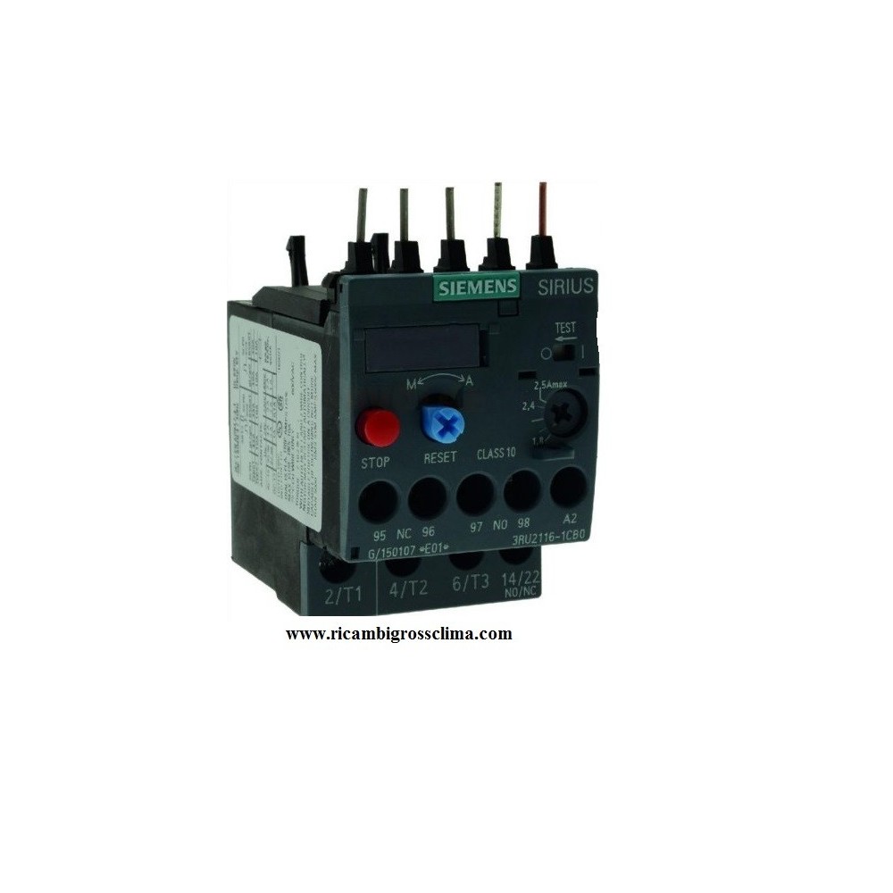 Thermal relay SIEMENS, is a 2.8-4 A - 3RU2116-1EB0 serie S00